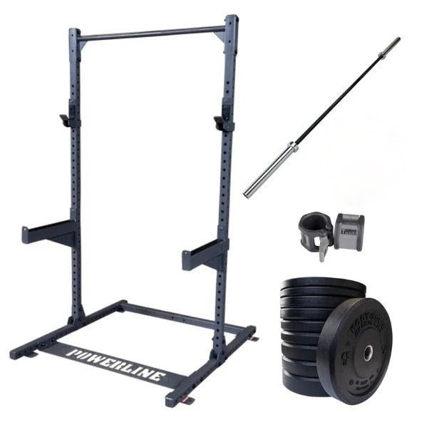 Squat Rack Package 92 w/ Rack Bar Plates — ISF Fitness Equipment